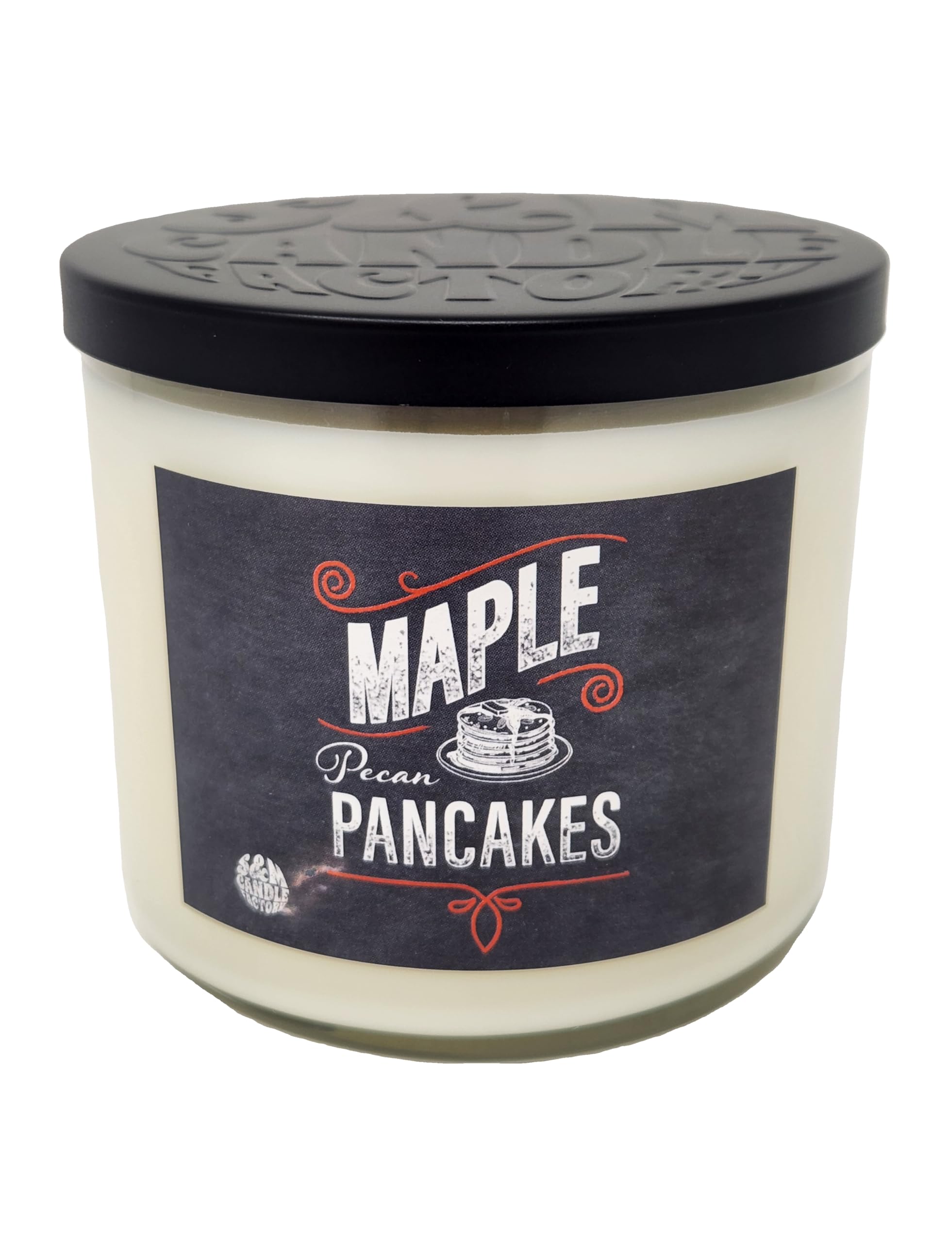 Maple Pecan Pancakes Candle ~ Glass 3 Wick Jar ~ Maple Butter Pecan Pancake Goodness! ~ All Natural Premium Soy Candle by S&M Candle Factory (Large 3 Wick)