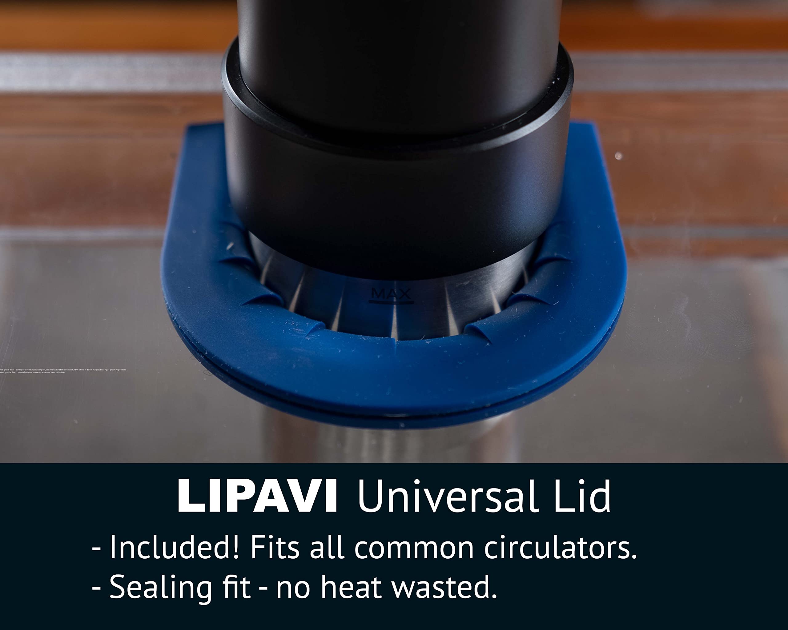 LIPAVI Sous Vide System Model NXC10-UNIR - with C10 Container, N10X Rack and an Universal lid - fits virtually any sous vide machine up to 2.755 inches (70mm) in diameter