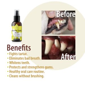 Teliapets Oregano Dental Care Spray for Pet's Teeth & Gums - Natural Dog's & Cat's Teeth Cleanser - Bad Breath, Plaque, Periodontitis & Gingivitis Fighter -Quick & Simple Oral Relief - 30ml / 1oz