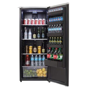 Danby DAR110A3MDB 11 Cu. Ft. Apartment Basement Sized Contemporary Classic Refrigerator with 3 Adjustable Glass Shelves and Bottle Storage, Black