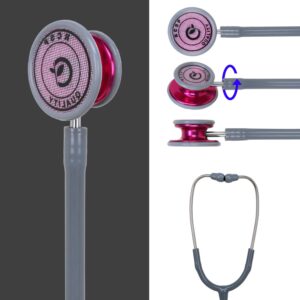 RCSP Dual Head Stethoscope For Doctors Medical Staff, Nurses And Medical Student Versatile, High Acoustic Sensitivity, Durable, and Comfortable for Medical Professionals Cardio Al Light Weight (GREY)