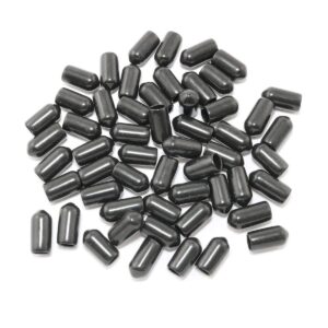 pro bamboo kitchen 60pcs 1/4" rubber cap protective cover rubber plug soft pvc thread protection cap plastic rubber dust cover black fits 1/4 inch screws and bolts