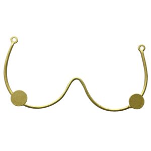 hat hooks boob-shaped wall mounted hanger with 2 hooks - towel holder robe rack for bathroom - jewelry organizer decorative creative coat hook (medium-gold)