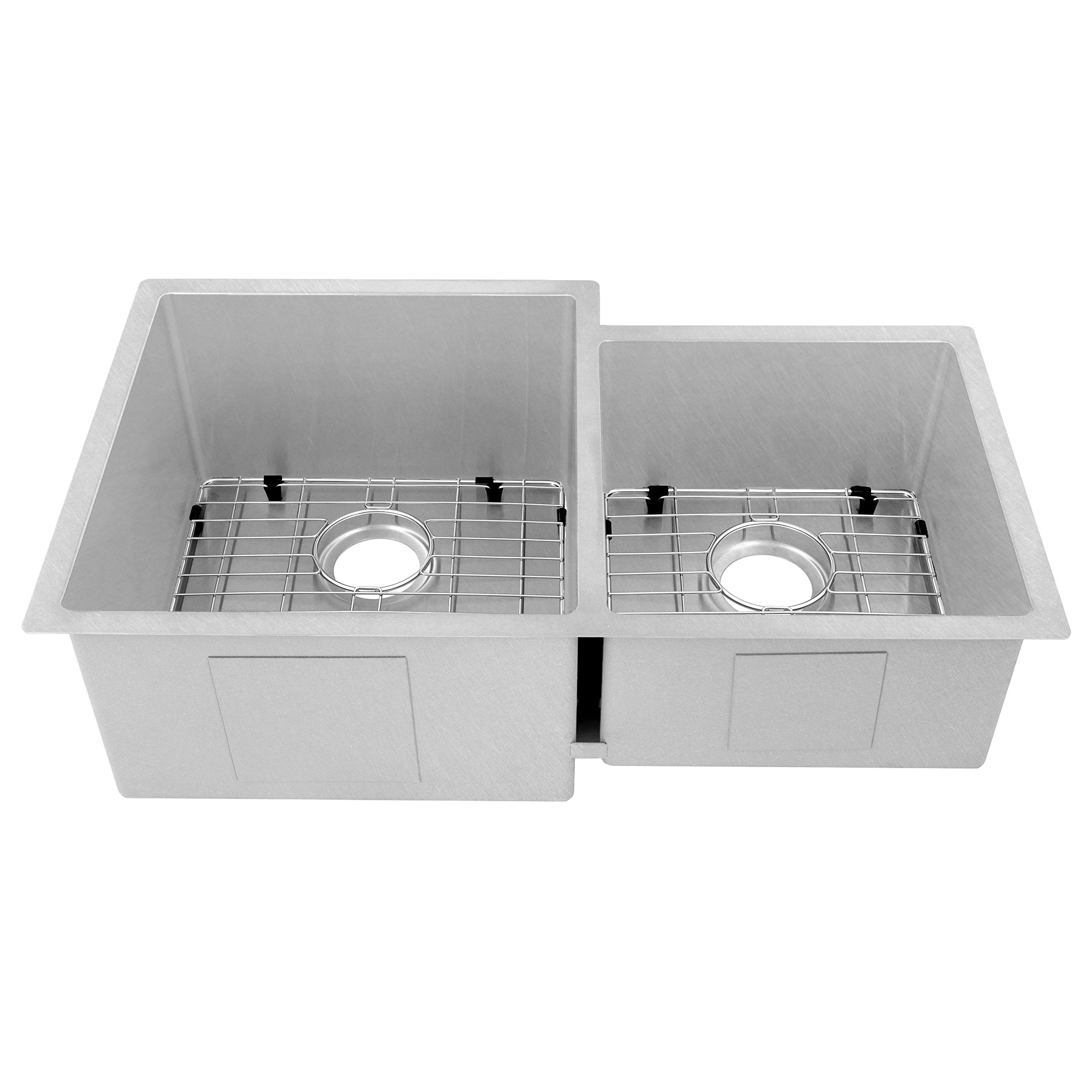 ZLINE 32" Jackson Undermount Double Bowl Scratch Resistant Stainless Steel Kitchen Sink with Bottom Grid (SRDR-32S)