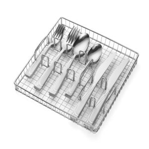 cambridge silversmiths mena sand 40-piece with chrome buffet flatware set