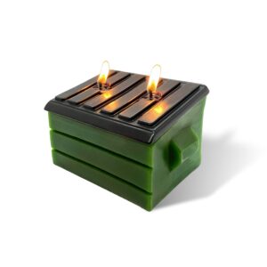 wick works | large dumpster fire candle | parafin wax | unique funny gift novelty adults can enjoy! (cedar)