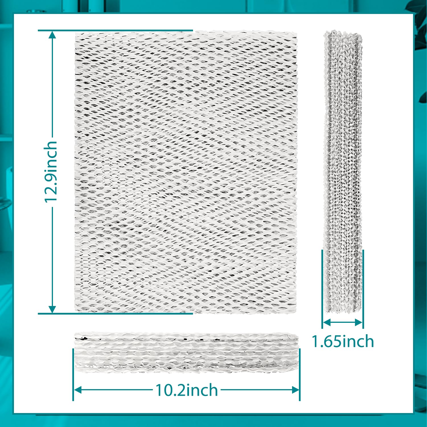 HASMX HC26A1008 Replacement Humidifier Filter Pad for Honeywell HE360, HE-360, HE200A, HE260A, HE260B, HE265A, HE265B, ME360, HE360A, HE360B, HE365A, HE365B Replaces Part Numbers RP3162, A35W (2-Pack)