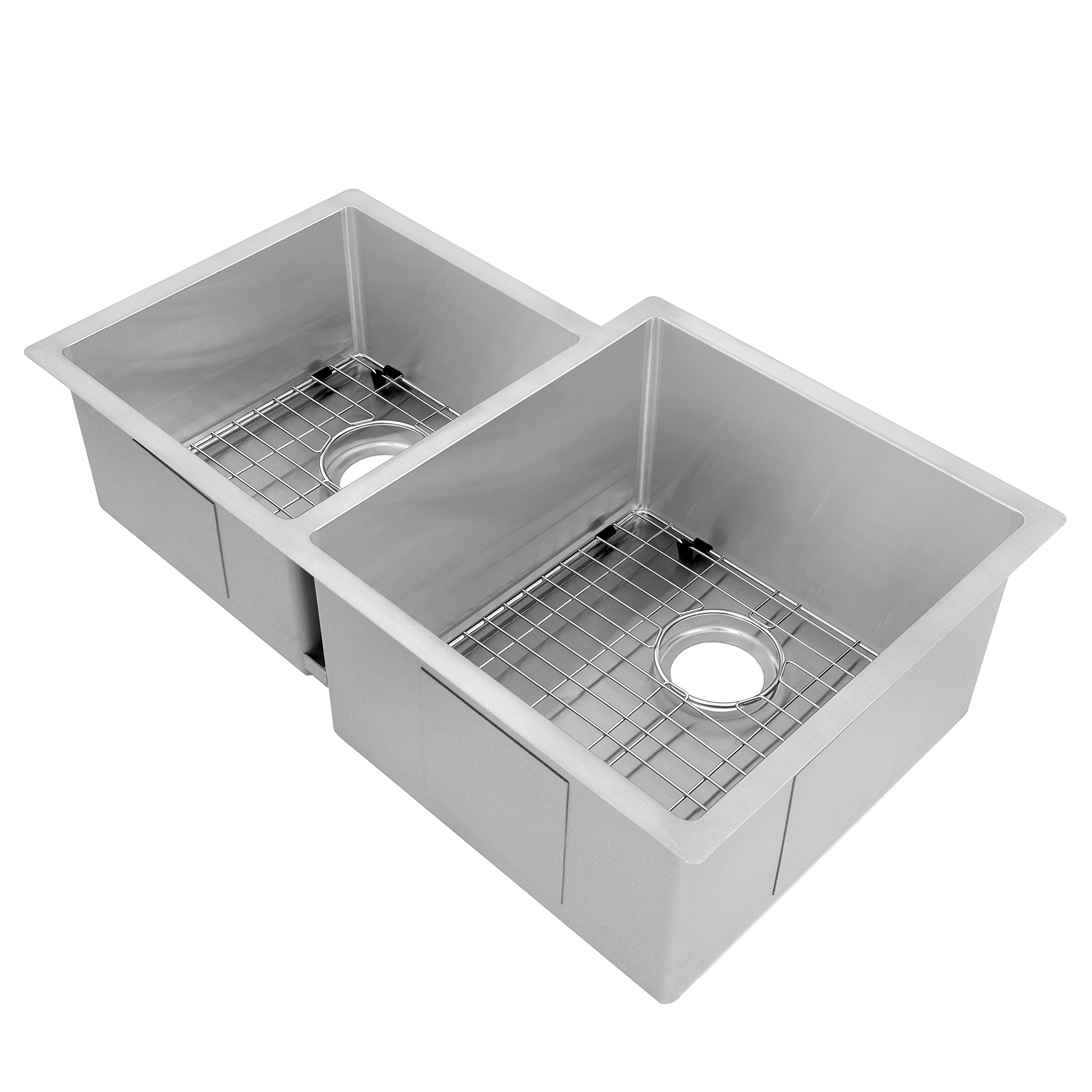 ZLINE 32" Jackson Undermount Double Bowl Stainless Steel Kitchen Sink with Bottom Grid (SRDL-32)