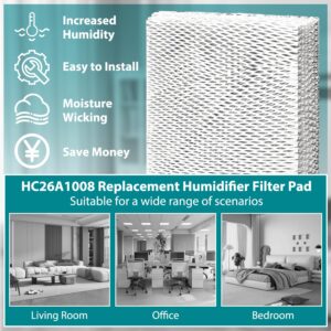 HASMX HC26A1008 Replacement Humidifier Filter Pad for Honeywell HE360, HE-360, HE200A, HE260A, HE260B, HE265A, HE265B, ME360, HE360A, HE360B, HE365A, HE365B Replaces Part Numbers RP3162, A35W (2-Pack)