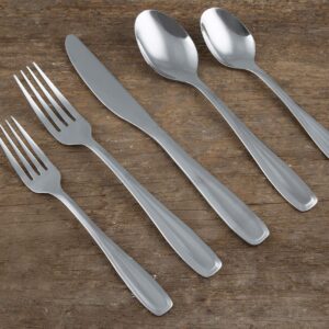 Cambridge Silversmiths Waylen Mirror 40-Piece with Rustic Bronze Buffet Flatware Set