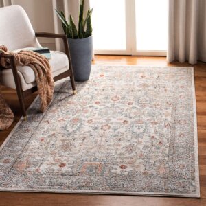 martha stewart x safavieh 9' x 12' grey/ivory msr877f dakota oriental non-shedding area rug