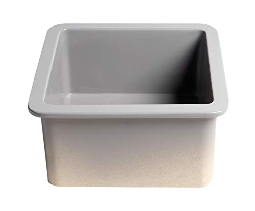 ALFI brand ABF1818S-GM Kitchen Sink, Grey Matte