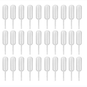 300 Pieces 4ml Cupcake Pipettes, Food Grade Plastic Disposable Pipettes Mini Liquid Injector (300-A)