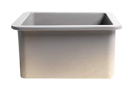 ALFI brand ABF1818S-GM Kitchen Sink, Grey Matte