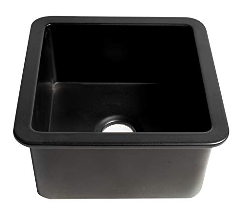 ALFI brand ABF1818S-BM Kitchen Sink, Black Matte