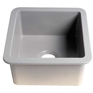 ALFI brand ABF1818S-GM Kitchen Sink, Grey Matte