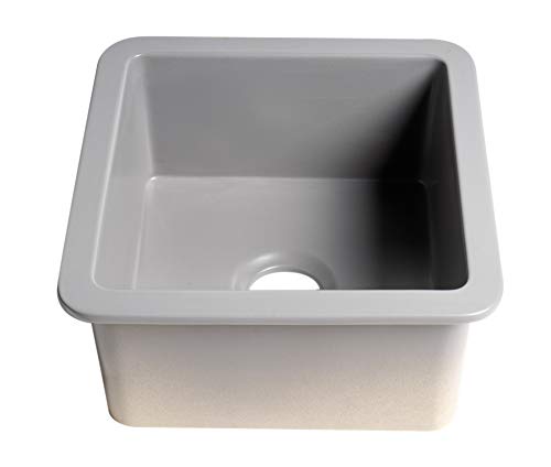 ALFI brand ABF1818S-GM Kitchen Sink, Grey Matte