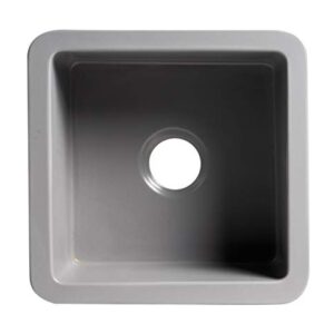 ALFI brand ABF1818S-GM Kitchen Sink, Grey Matte