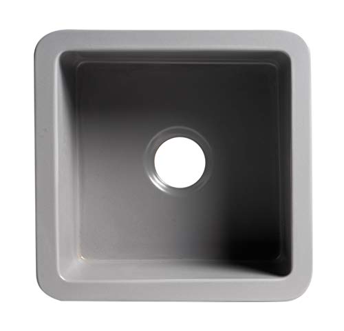 ALFI brand ABF1818S-GM Kitchen Sink, Grey Matte