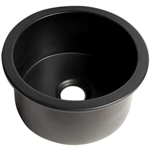 ALFI brand ABF1818R-BM Kitchen Sink, Black Matte