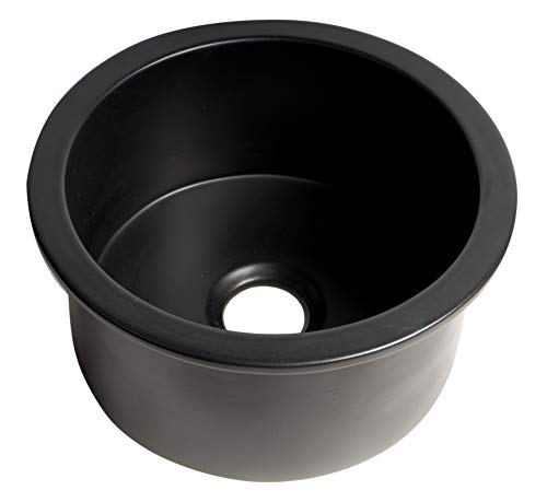 ALFI brand ABF1818R-BM Kitchen Sink, Black Matte