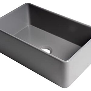 ALFI brand ABF3018-GM Kitchen Sink, Grey Matte