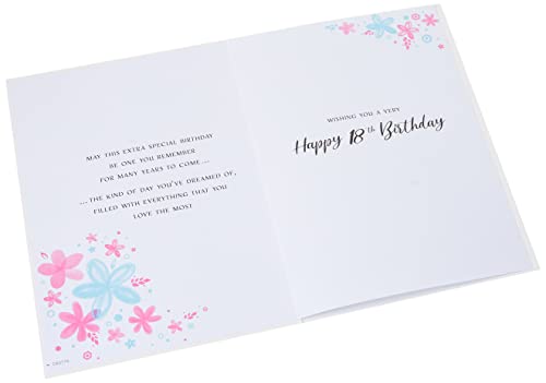 Regal Publishing Modern Milestone Age Birthday Card 18th Granddaughter - 9 x 6 inches -