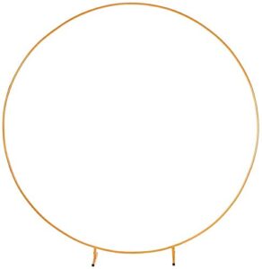 langxun Φ7.2ft gold balloon arch kit, circle metal party decoration, for birthday party decoration, wedding decoration, graduation decorations and baby shower photo background decoration