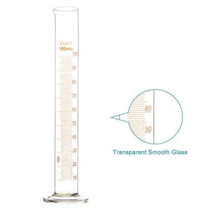 StonyLab Graduated Cylinder Set, 12 Pcs - Include 5 Borosilicate Glass Measuring Cylinders in 5 ml/10 ml/25 ml/50 ml/100 ml,3 Pipettes, 2 Stirring Rods & 2 Clean Brushes