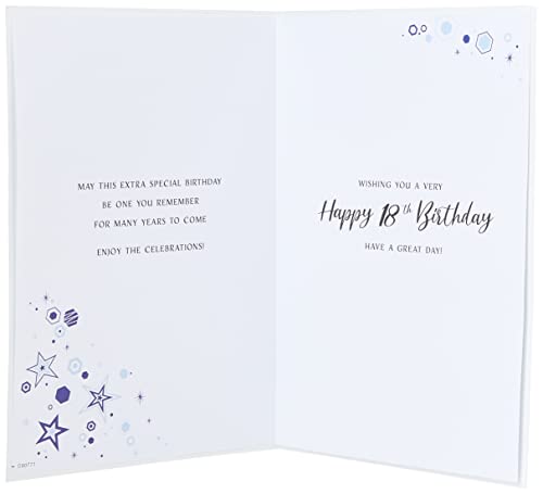 Regal Publishing Modern Milestone Age Birthday Card 18th Grandson - 9 x 6 inches -