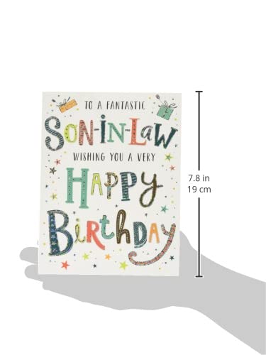 Regal Publishing Modern Birthday Card Son in Law - 8 x 6 inches -