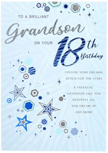 regal publishing modern milestone age birthday card 18th grandson - 9 x 6 inches -