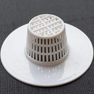 Bathroom Plastic Drain Hair Stopper Strainers Sink Drainer Filter Net White Sink Strainers Rubber Shower Traps Floor Shower Drain Covers Basin Filters Silicone Filters For Kitchen 1 Pack of 8 (White)