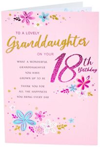 regal publishing modern milestone age birthday card 18th granddaughter - 9 x 6 inches -