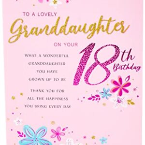 Regal Publishing Modern Milestone Age Birthday Card 18th Granddaughter - 9 x 6 inches -