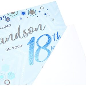 Regal Publishing Modern Milestone Age Birthday Card 18th Grandson - 9 x 6 inches -