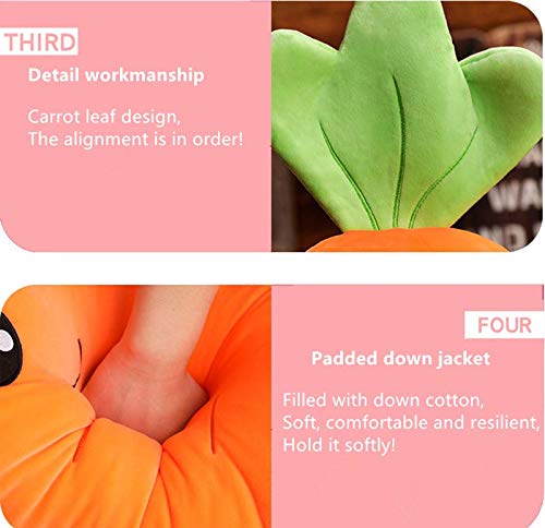 XIZHI 27 5/8inch Carrot Hugging Pillow, Kids Pillows Plush，Cute Stuffed Animals Doll Toy Gifts,for Bedroom, Sofa, Office Decoration