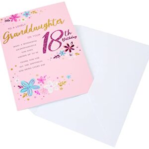 Regal Publishing Modern Milestone Age Birthday Card 18th Granddaughter - 9 x 6 inches -