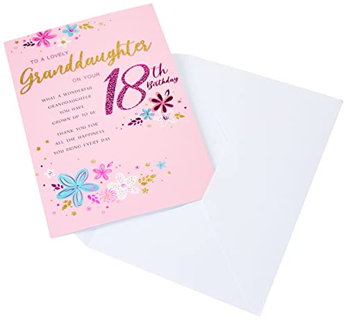 Regal Publishing Modern Milestone Age Birthday Card 18th Granddaughter - 9 x 6 inches -