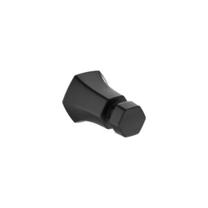 hansgrohe robe hook bath towel hook 2-inch transitional wall mount accessories in matte black, 04838670