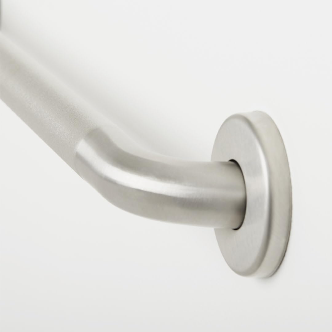 Seachrome 48" Wall Mount Grab Bar, 1 ¼" Diameter, Concealed Flanges, ADA Compliant, Peened with Satin Ends