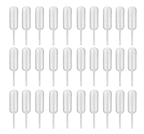 300 Pieces 4ml Cupcake Pipettes, Food Grade Plastic Disposable Pipettes Mini Liquid Injector (300-A)