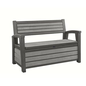 keter hudson bench outdoor chest bench - 227 litre