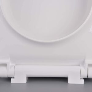 CYRRET Elongated Toilet Seat Slow Close, Easy to Install and Clean, Durable Plastic, White, Replacement Toilet Seats, Fits Standard Elongated, Obling or Oval Toilets