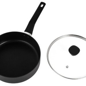 EPPMO Hard-Anodized Nonstick Saute Pan with Lid, Bakelite Handle, 3.2 Quart