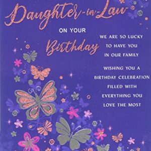 Regal Publishing Modern Birthday Card Daughter in Law - 9 x 6 inches -