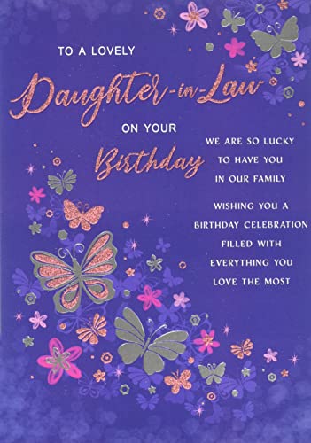 Regal Publishing Modern Birthday Card Daughter in Law - 9 x 6 inches -