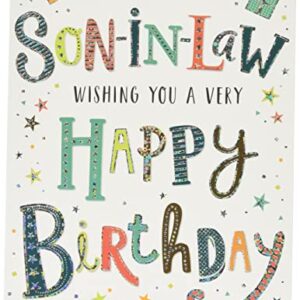 Regal Publishing Modern Birthday Card Son in Law - 8 x 6 inches -