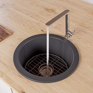 ALFI brand ABF1818R-BM Kitchen Sink, Black Matte