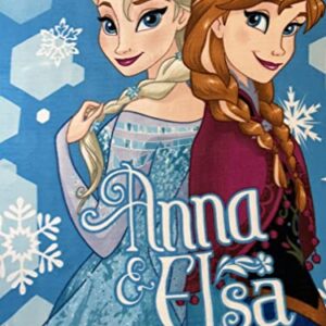 DIISNEY Disney Frozen Princess Anna, Elsa and Olaf Snowflakes and Castle Throw Blanket (Anna and Elsa)